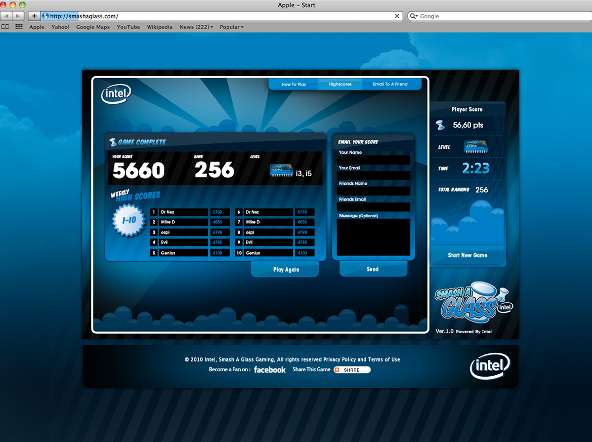 Intel Smash Game – Design Armory
