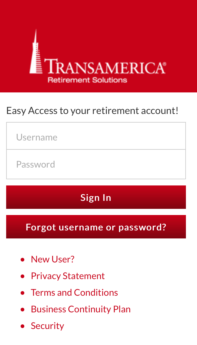 Transamerica Mobile App – Design Armory